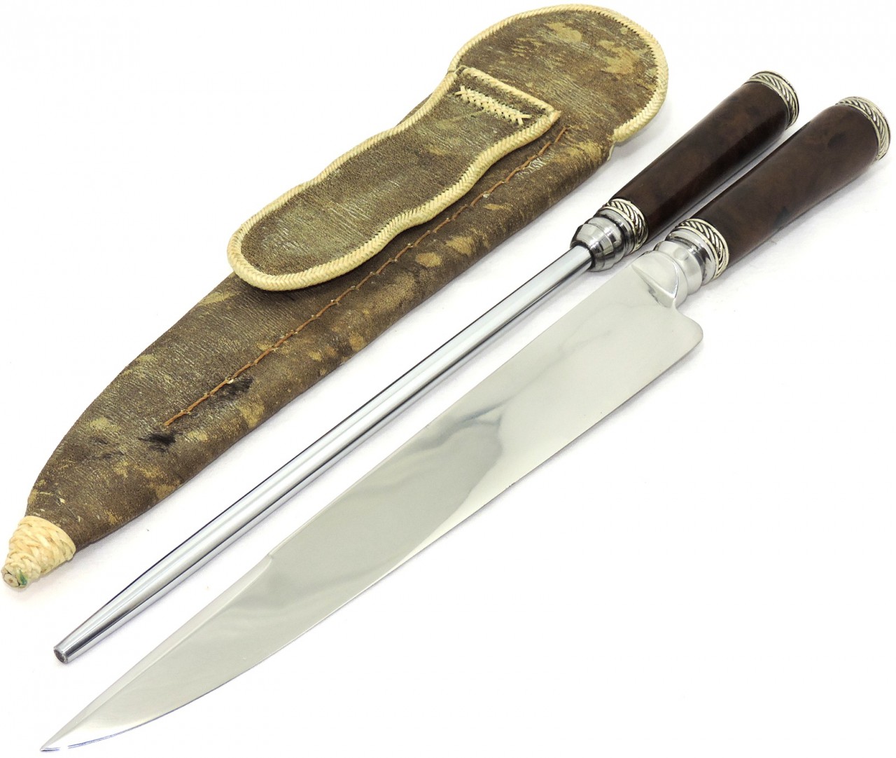 Kit Churrasco Gaúcho: Faca, Chaira Lisa, Bainha Lonca Cavalo 10 Pol ...